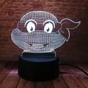 3D LED Lampička Želvy Ninja