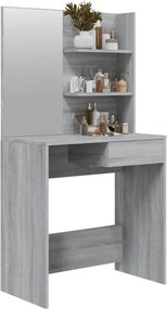 vidaXL Toaletní stolek se zrcadlem 74,5 x 40 x 141 cm [802807] Barva: dub sonoma