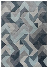 Flair Rugs koberce Kusový koberec Hand Carved Aurora Denim Blue ROZMĚR: 120x170