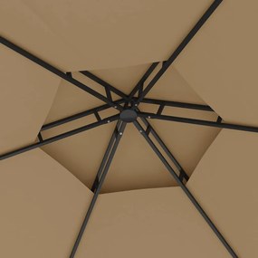 Altán s bočnicemi 3,1 x 2,7 m taupe 313932