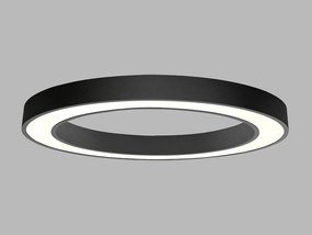 Moderní kruhové stropní LED světlo SATURN - černá, 80 W, 6600 lm, 800 mm