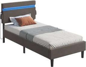 XXXLutz ČALOUNĚNÁ POSTEL, 90/200 cm tmavě šedá Boxxx - Jednolůžkové postele - 002543017901