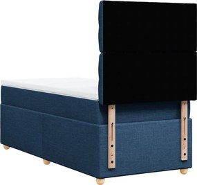 Box spring postel s matrací modrá 80x200 cm textil 3291120