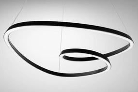 Toolight, Moderní LED závěsné stropní svítidlo + dálkový ovladač APP796-CP, černá, OSW-05502