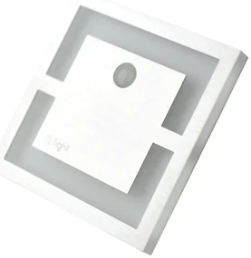Schodišťové LED svítidlo Quadro, 1x LED 0,6w, 3000k, s, pohybový senzor
