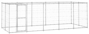 Venkovní psí kotec se střechou pozinkovaná ocel 12,1 m² 3082304