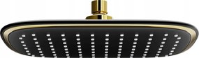 Mexen příslušenství, sprchová hlavice 25x19 cm D-49, černá-zlatá, 79749-75