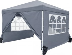 Costway Výsuvný pavilon zimní odolný zahradní altán s 4 odnímatelnými bočními
