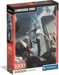 CLEMENTONI Puzzle Chainsaw Man / 1000 dílků / od 14 let / 50 x 70 cm
