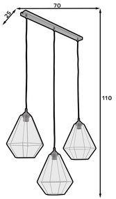 Eltap Industriální osvětlení Brevitas 3 line, 70x25x100cm