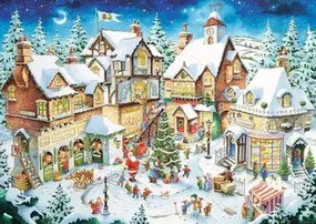 RAVENSBURGER Puzzle Vánoční vesnička / 1000 dílků / 70 x 50 cm