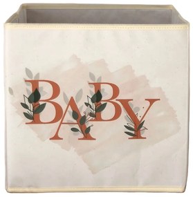 Béžový látkový úložný box 30x30x30 cm – Mioli Decor