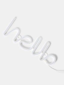Sinsay - LED neonová lampa ve tvaru nápisu hello - bílá