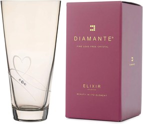 Diamante skleněná váza Romance Amber Conical s krystaly Swarovski 25 cm