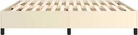 Rám postele s boxspringem krémový 160x200 cm umělá kůže 3121055