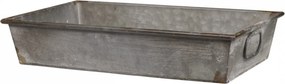 Plechový zinkový podnos s uchy Willy - 50*30*10 cm