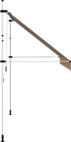 vidaXL Ručně zatahovací markýza 350 cm [43229] Barva: oranžová a hnědá