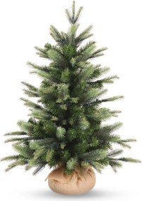Umělý vánoční stromek 80 cm, smrček Penny s 2D a 3D jehličím v jutovém obalu
