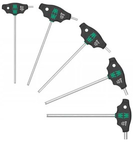 Wera 136070 Šroubováky Hex-Plus s příčnou rukojetí 454/5 HF SHK Set 1 (Sada 5 dílů)