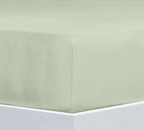 Florella Prostěradlo Solit Jersey Pastell Gruen, 90-100x200 cm