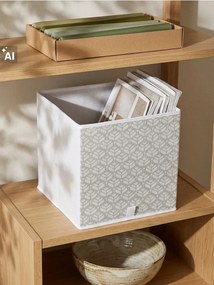 Sinsay - Skládací úložný box s rostlinným vzorem - šedá