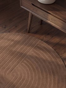 Vikosa, Kusový koberec Vikosa Arcura 106300 Brown kruh, 120x120 (průměr) kruh, hnědá, ložnice
