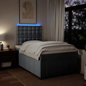 Box spring postel s matrací světle šedá 120x190 cm textil 3293921