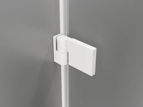 Mexen Lunar-B L, sklápěcí sprchový kout levý 90 x 70 cm, 8mm čiré sklo, bílý profil, 832L-090-070-20-00-L