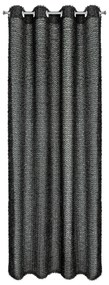 ZÁVĚS NA KROUŽCÍCH TIFFANY 135X250 CM ČERNÁ