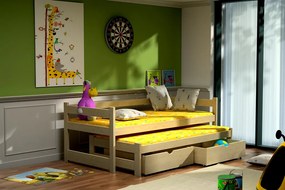 Dětská postel s přistýlkou Elegant 2, Olše,  90x200 cm