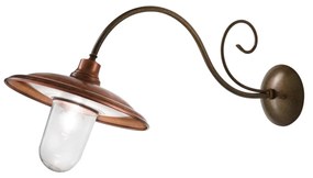 Il Fanale 220.26.ORT Barchessa, nástěnné svítidlo v country stylu s čirým sklem, 1x15W LED E27, prům.33cm