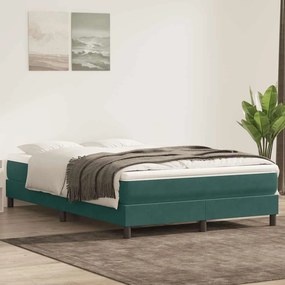 Postel Box Spring bez matrace tmavě zelená 160x220 cm samet 3315882