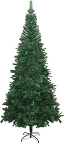 vidaXL Umělý vánoční stromek s LED osvětlením L 240 cm bílý [3077663] Barva: Bílo-šedá