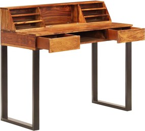 Psací stůl 110 x 50 x 94 cm masivní akácie  a ocel 247964