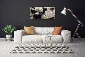 Obraz na plátně Květiny Kameny Zen 140x70 cm