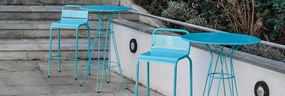ISIMAR - Hliníková barová židle BIARRITZ vysoká - bílá