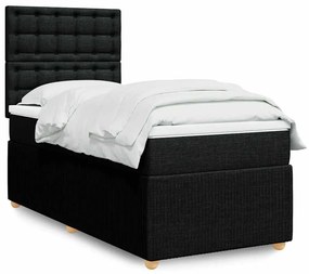 Box spring postel s matrací černá 100 x 200 cm textil 3294283