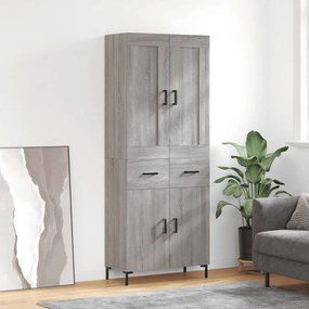 Skříň highboard šedá sonoma 69,5 x 34 x 180 cm kompozitní dřevo 3199879
