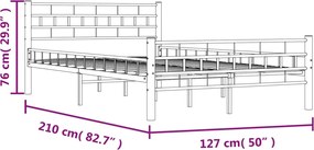 vidaXL Rám postele kovový 120 x 200 cm [285277] Barva: Černá