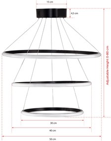 Opviq Stropní svítidlo Ursae Black-White Light, Černá