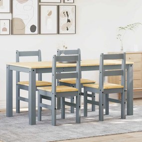 Jídelní set ze 5 kusů PANAMA Grey Borovicový masiv 3345180