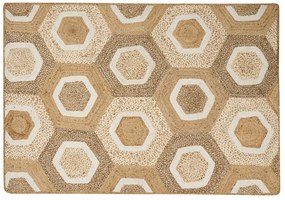 Jutový koberec 160 x 230 cm béžový BASOREN Beliani