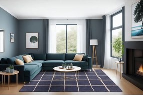 Modrý ručně tkaný vlněný koberec 160x230 cm – Asiatic Carpets