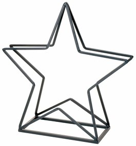 Kovový stojan na dřevo Star, 65x63 cm, černá