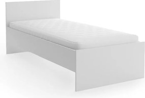 Postel ELISA 90 x 200 cm, bílá Matrace: Matrace Coco Maxi 20 cm, Rošt: Bez roštu
