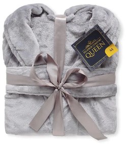Dámský fleecový župan COMFORT QUEEN vel. XL světle šedý
