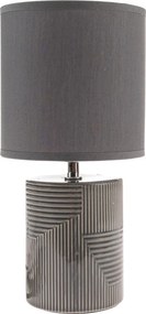 Šedá keramická stolní lampa s textilním stínidlem (výška 32,5 cm) Anita – Dakls