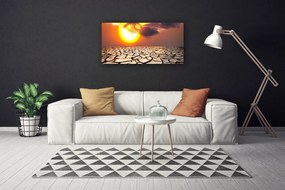 Obraz na plátně Slunce Poušť Krajina 120x60 cm