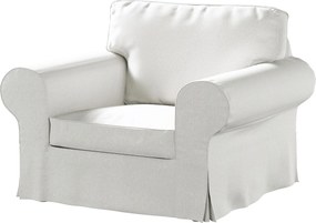 Potah na křeslo IKEA Ektorp barva krémová látka pletený vzor