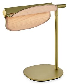 Polohovatelná lampička ve tvaru listu Omma Table 1  Polohovatelná lampička ve tvaru listu Omma Table 1 Barva svítidla: Zlatá, Dekor: Přírodní bukové…